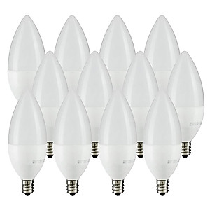 PROCURU [12-Pack] E12 Candelabra LED Bulbs, 2700K Soft White, 4 Watts (40W Equivalent), Non-Dimmable, 280 Lumens, Chandelier Candle Base