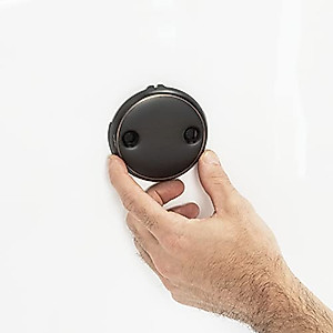 Oil-Rubbed Bronze Tub Drain Stopper Kit - Bathtub Drain, Bushing, Face Plate, and Conversion Kit with Three Screws Bathtub Drain Kit - All Brass Construction with Conversion Parts