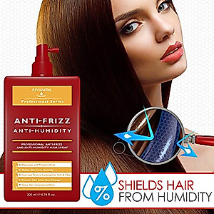 Arvazallia Antifrizz and Antihumidity Hair Spray - Professional Frizz Control, Anti-humidity, Heat Protectant, and Shine Serum