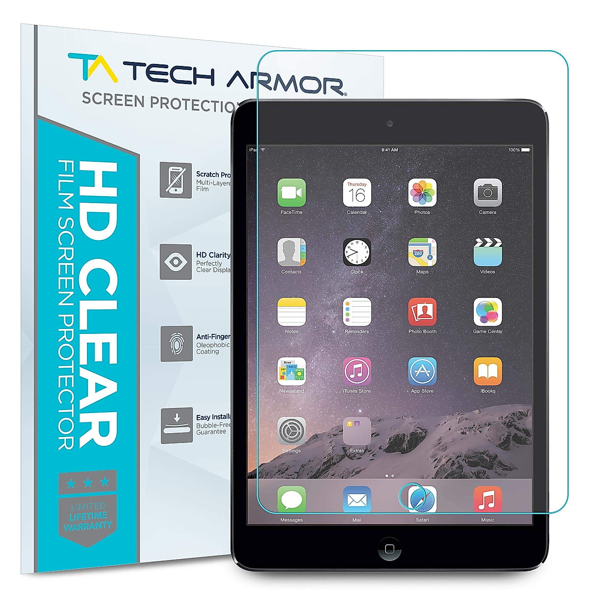 Tech Armor Matte Anti-Glare/Anti-Fingerprint Film Screen Protector for Apple iPad Mini 1, 2, 3 [ 2 Pack ]