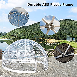 CZGBRO Bubble Tent Dome House Camping Tent 12ft, Garden Outdoor Clear Dome Shelter Geodesic Dome 5-7 Person for Backyard Patios, Canopy Gazebos Screen House Room Lean to Greenhouse