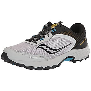Saucony Men's Excursion TR15 Trail Running Shoe, Fog/Black/Topaz, 9
