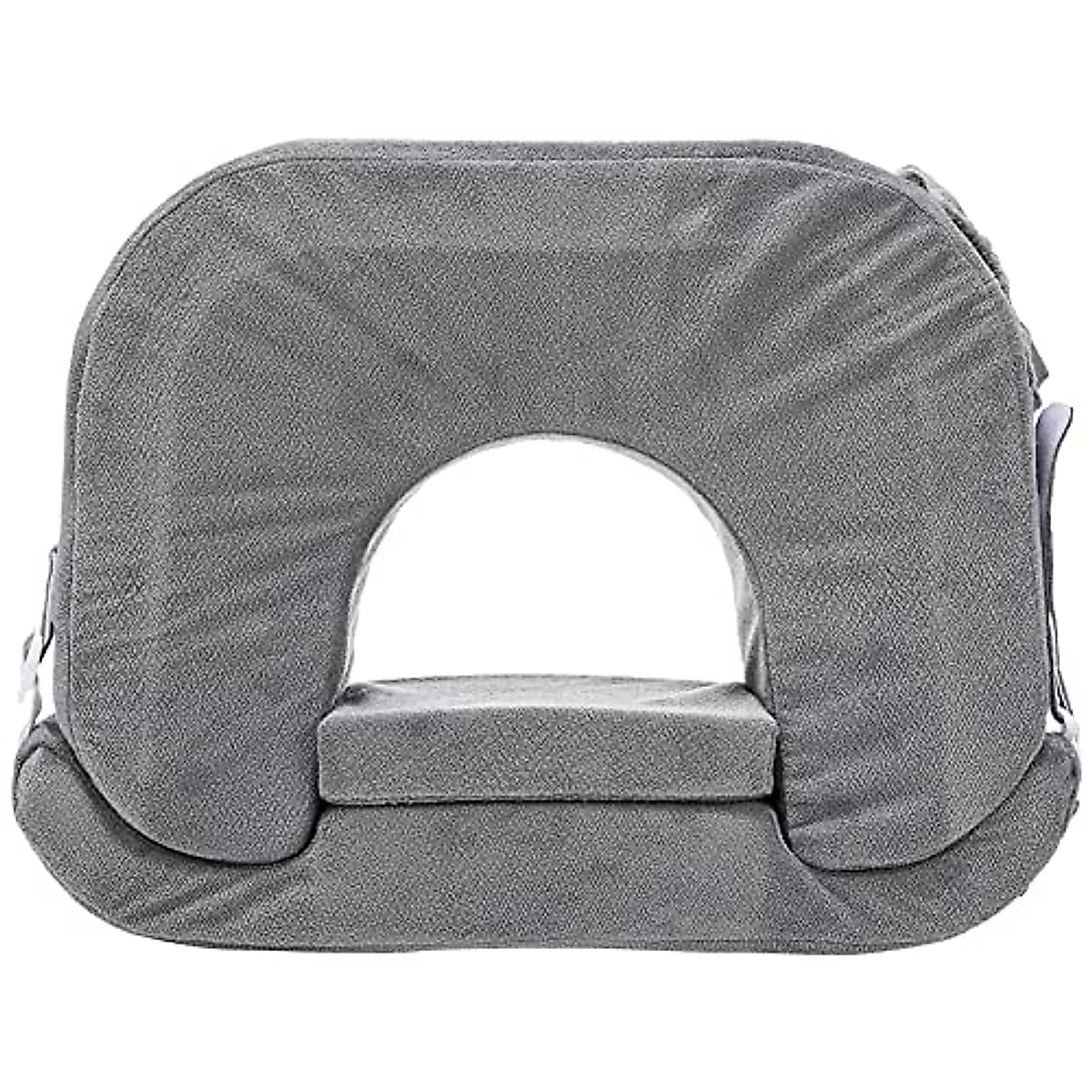 My Brest Friend Nursing Pillow for Twins | Ergonomic Breastfeeding Pillows | Supports Both Mom and Babies | Breastfeeding Essentials | Handy Side Pocket, Double Straps & Removable Cover, Dark Grey
