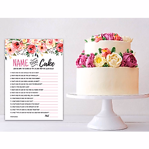 30 Name That Cake Game Cards- Bridal or Baby Shower, Birthday, Gender Reveal, Engagement or Bachlorette Party- Fun, Easy Activity for Women, Men, and Kids