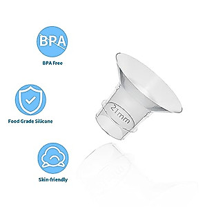 10pc Flange Inserts 13/15/17/19/21 mm,Compatible with S9/S9 Pro /S10/S12 Wearable Breast Pump,Breast Pump Flange Insert,Silicone Flange Insert,Nipple Flange Insert, Pump Flange Insert