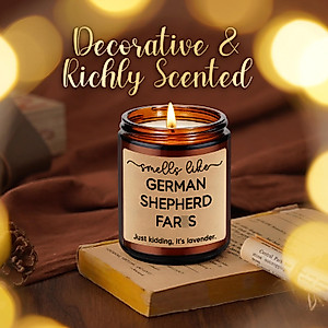 LEADO Candle - German Shepherd Gifts for Women, Men, Friends - German Shepherd Gifts for Dog Lovers - Funny Christmas, Birthday Gifts for Dog Dad, Dog Mom Gifts, Shepherd Owner Gifts