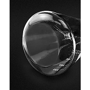 QWORK Filtering Flask with Upper Tubulation, 500ml Heavy Duty Borosilicate Glass Conical Shape Filtering Flask Narrow Mouth and Top Finish with Integral Side Arm, Single