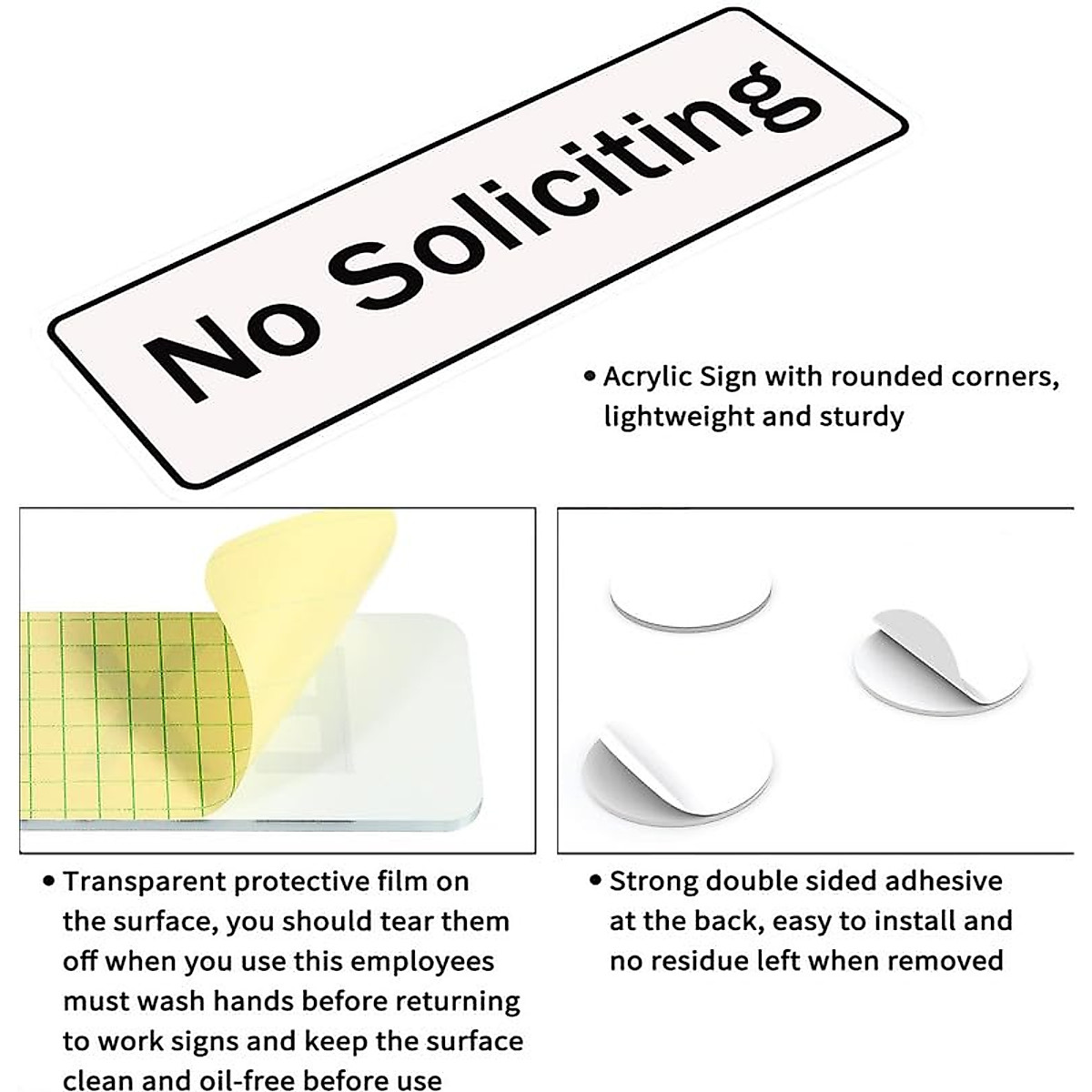 Apartment For Rent Sign 9 X 3 Inch Acrylic Plastic Sign With Symbols, Self-Adhesive, For Restaurant, Salons, Hotel, Motel, Rest Stops, Public Restrooms