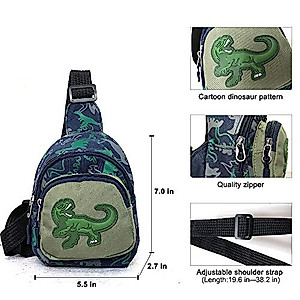 Toddler Daypack Chest Bag for Kids Waist Purses Sling Shoulder Backpack Crossbody Bag (Blue)