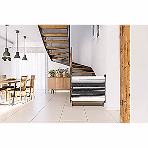 The Stair Barrier Baby Gate for Stairs - Easy Install Banister to Wall - Climb-Resistant Fabric Baby Gate Stairs Banister - 36" - 43" Regular, 32" Height - Made in USA New 2039