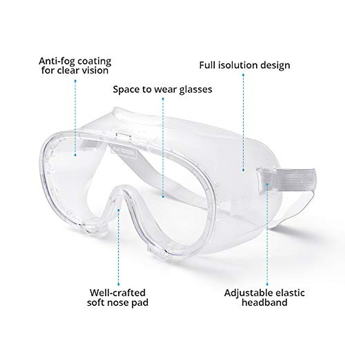 XIFU Ourlook Safety Protective Goggles, Crystal Clear & Anti-Fog Design, High Impact Resistance, Perfect Eye Protection for Lab, Chemical, and Workplace Safety Goggles