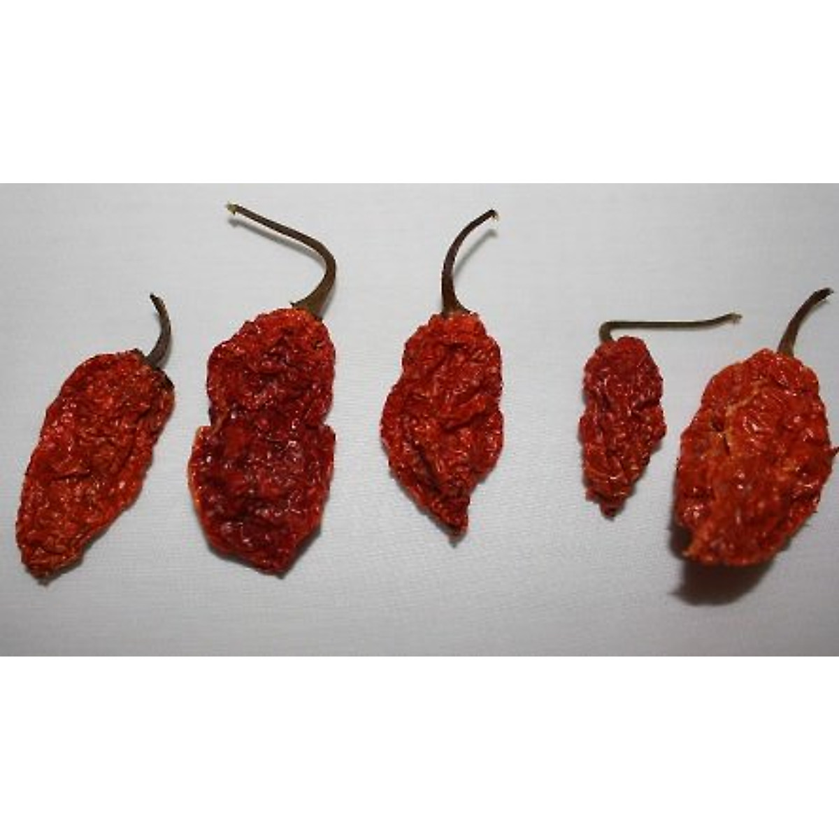 Wicked Tickle 10 Whole Ghost Pepper Dried Intact Seed Pods Plus 2 Free, Super Hot