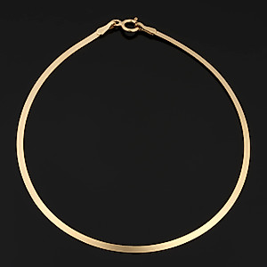 Kooljewelry 10k Yellow Gold 1.8 mm Herringbone Bracelet (7.5 inch)