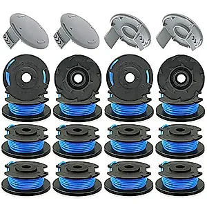 String Trimmer Line for Ryobi Weed Wacker String Replacement Spool, 11ft 0.065" Weed Eater String for Ryobi String Trimmer Refill, for Ryobi Weed Eater String Replacement Spools(16Spools+4Caps)