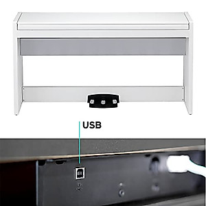 KORG LP-380U Digital Home Piano with 88-Key Fully Weighted Keyboard, Built-in Speakers, Furniture Stand, and 3-Pedal Unit (LP-380-WH U)