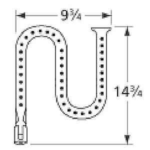 Music City Metals 124R1 Stainless Steel Burner Replacement for Select Ducane Gas Grill Models