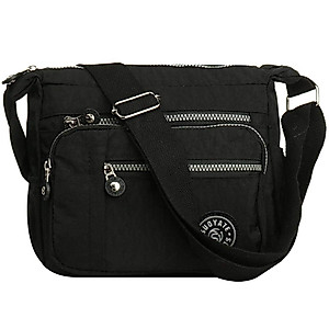 Crossbody Bag for Women Multifunctional Shoulder Handbags for Daily Use Travel Work (Black A)