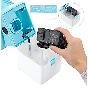 IMIKEYA Portable Air Conditioner, Personal Mini Air Conditioner with Timing, Evaporative Air Cooler, 7 Colors Light, 3 Speeds Quiet Portable AC, Desk Air Conditioner Fan for Personal Home Office