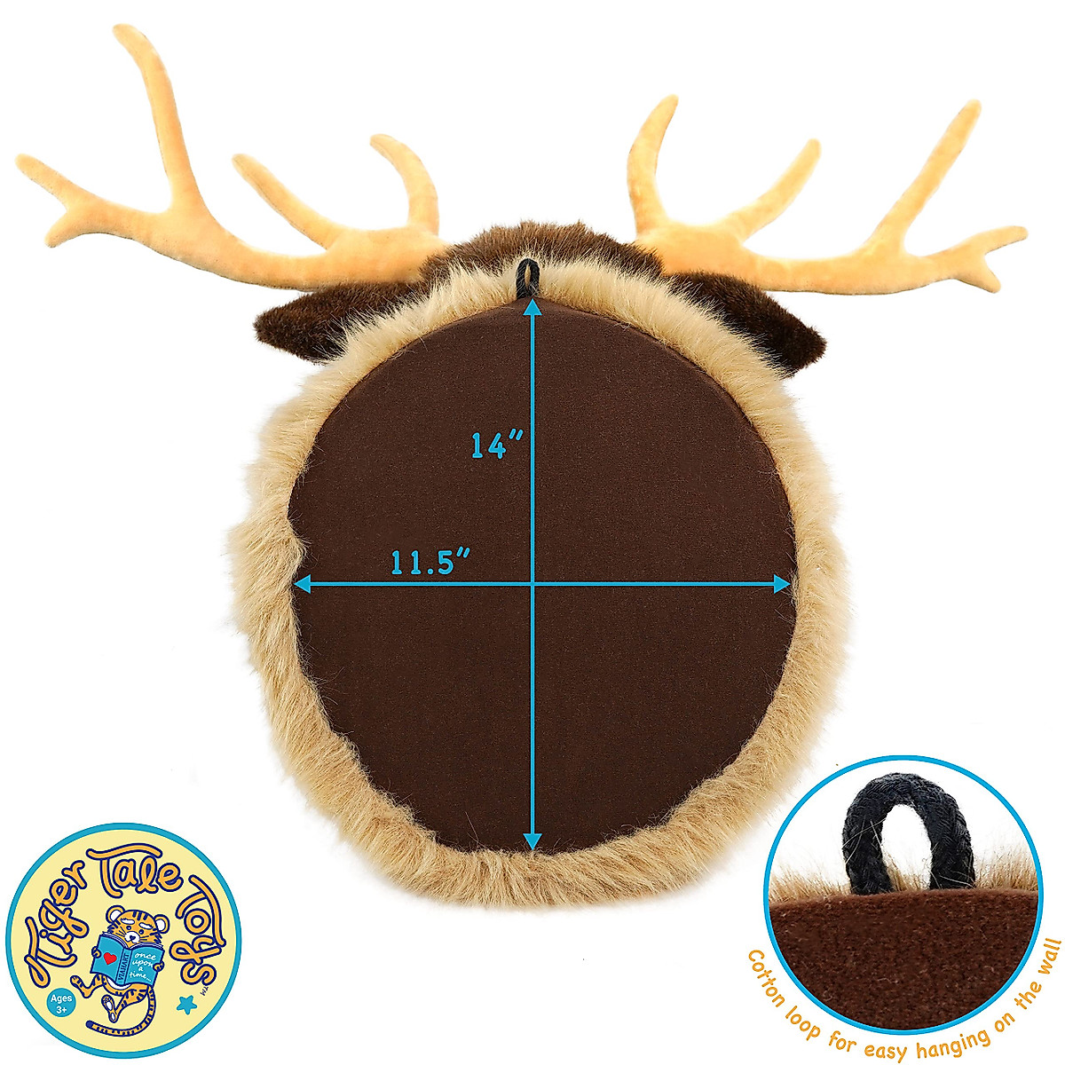 VIAHART Evander The Elk Head - 25 Inch Stuffed Animal Plush - by TigerHart Toys