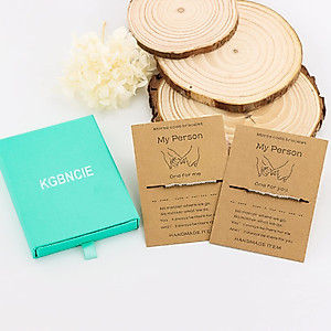 KGBNCE My Person Morse Code Bracelet Pinky Promise Couple Distance Matching Secret Message Friendship Handmade Adjustable Bracelet Jewelry for Women 2 Pieces