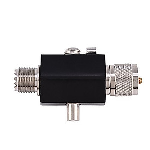 Hilitand UHF/UHF Coaxial Arrester Protector,200w Coaxial Lightning Surge Protector,Lightning Arrestor to Protect Transceiver,Receiver1/4 wavelength Short Circuit,Low Loss,VSWR