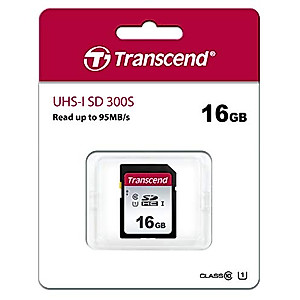 Transcend 16GB SDXC/SDHC 300S Memory Card TS16GSDC300S