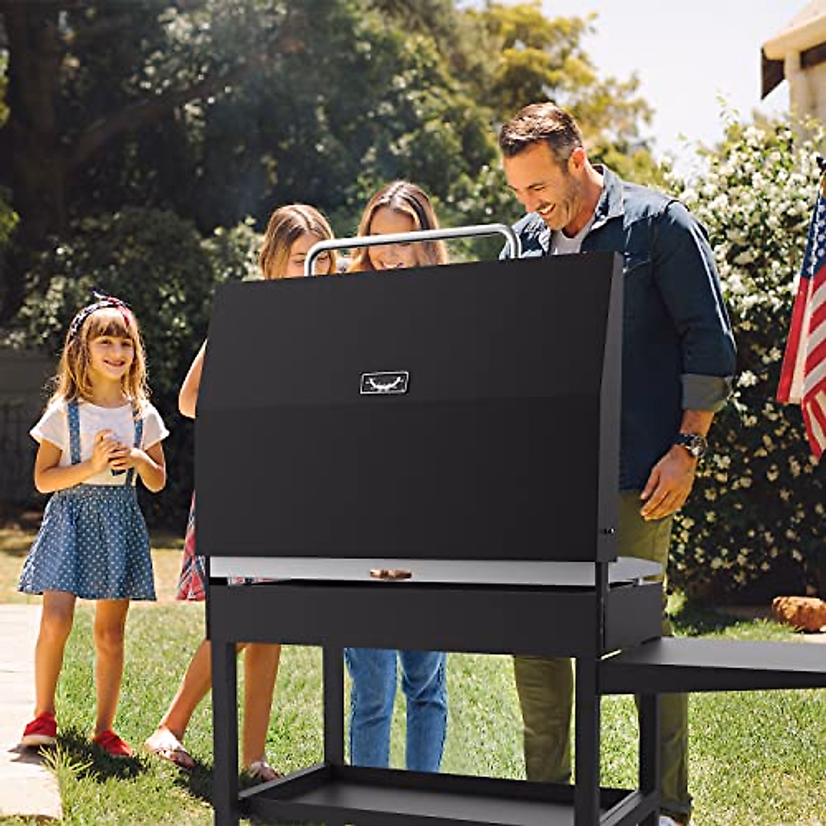 Upgrade Hinged Lid with Thermometer for Blackstone 28 Inch Griddle 1517 1605 1853, Griddle Grill Hard Cover Flat Top Lid Compatible with 28" Blackstone Griddle Lid & 28 inch Blackstone Griddle Cover