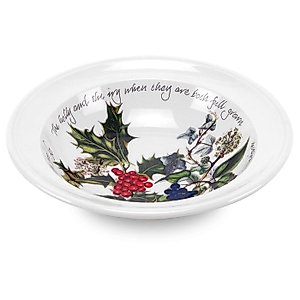 Portmeirion Holly and Ivy Oatmeal/Soup Bowls, Set of 6