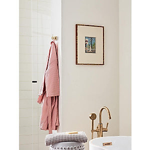 Amerock BH36060CCZ | Clear/Champagne Bronze Single Robe Hook | 2-15/16 in. (75 mm) Length Towel Holder | Glacio | Towel Hook for Bathroom | Bathroom Hardware | Bath Accessories
