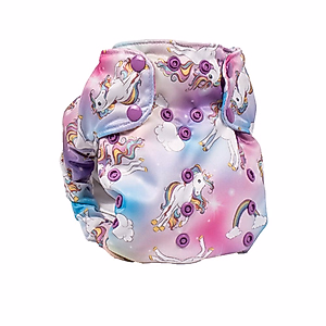 Cloth Diaper – Smart Bottoms Smart One 3.1 – All-in-One – 100% Organic Cotton Interior – 10-35lbs … (Chasing Rainbows)