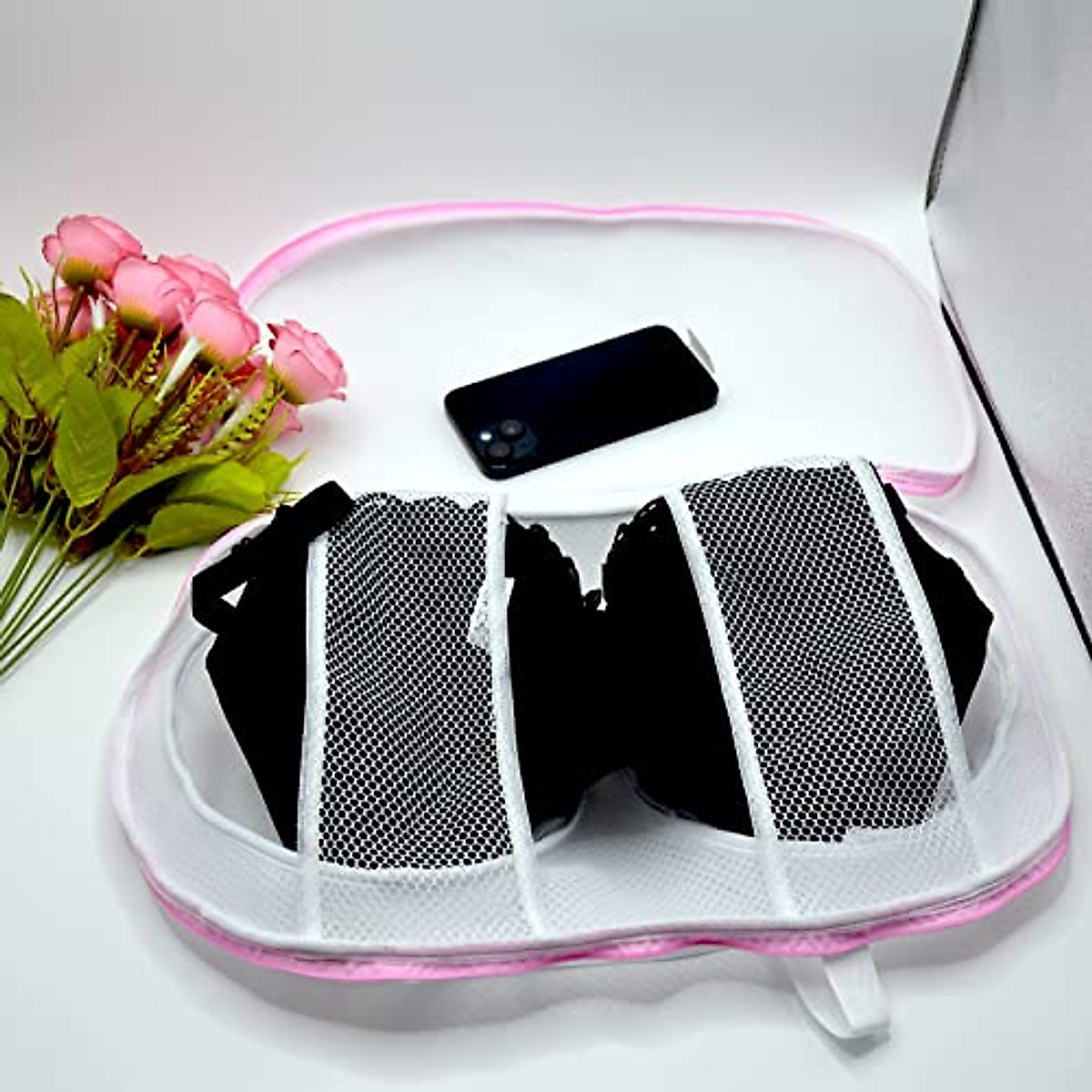 6 PCS 10" X 15" Bra Washing Bags for Laundry, Large Bra Laundry Bags for Washing Machine, Fits A-E Cups Anti Deformation Bra Mesh Bag, Lingerie Bags for Washing Delicates (10" X 15" Inch, Grey)