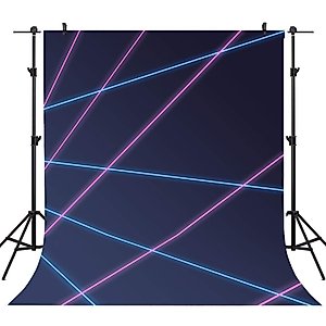 Sensfun Laser Line Photography Backdrop Neon Laser Tag Birthday Party Night Game On Indoor Photobooth Background Glow Photo Studio Backdrops Fabric 5x7ft