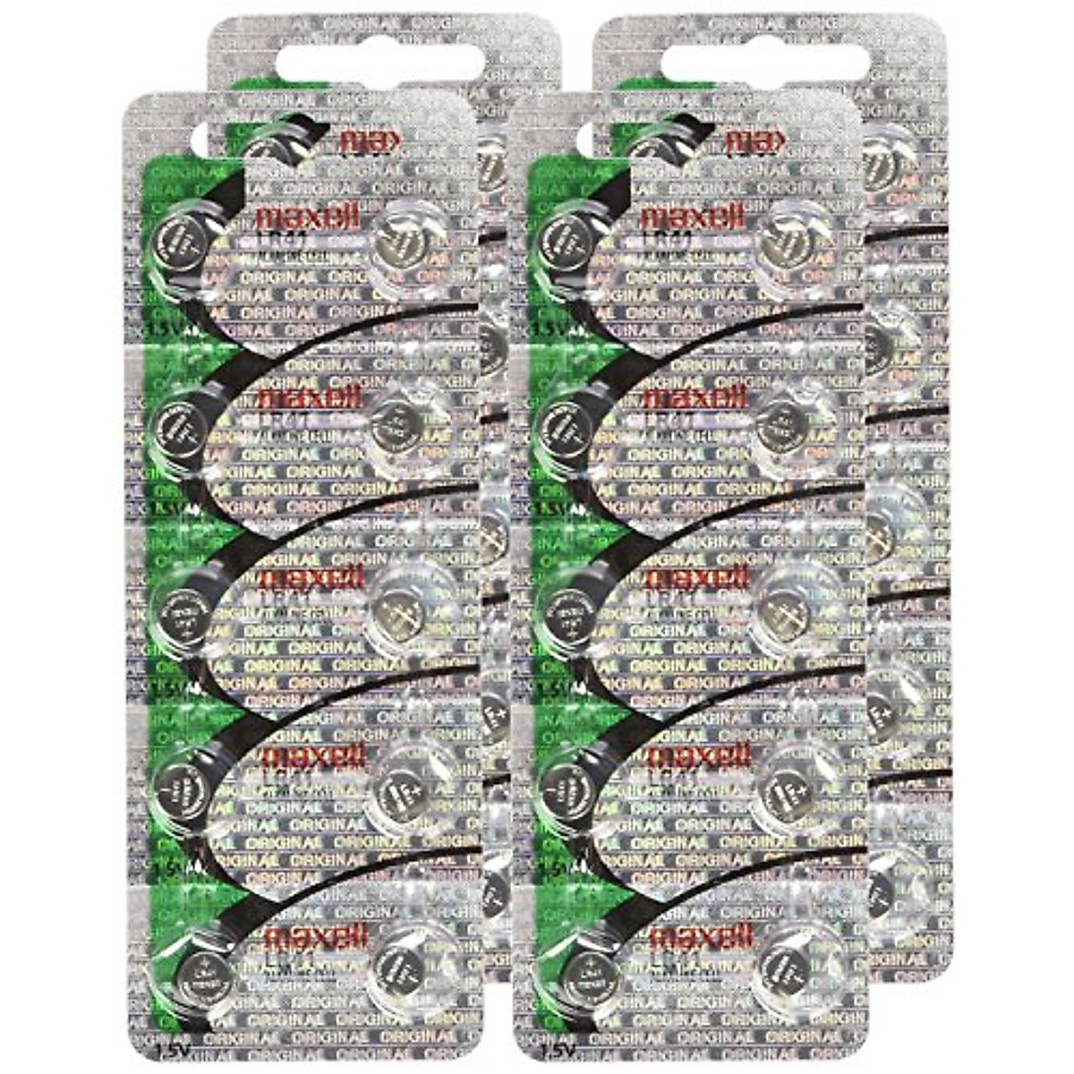 50 Pack Maxell LR41 AG3 192 button cell battery "NEW HOLOGRAM PACKAGE 0%Hg Mercury Free" "