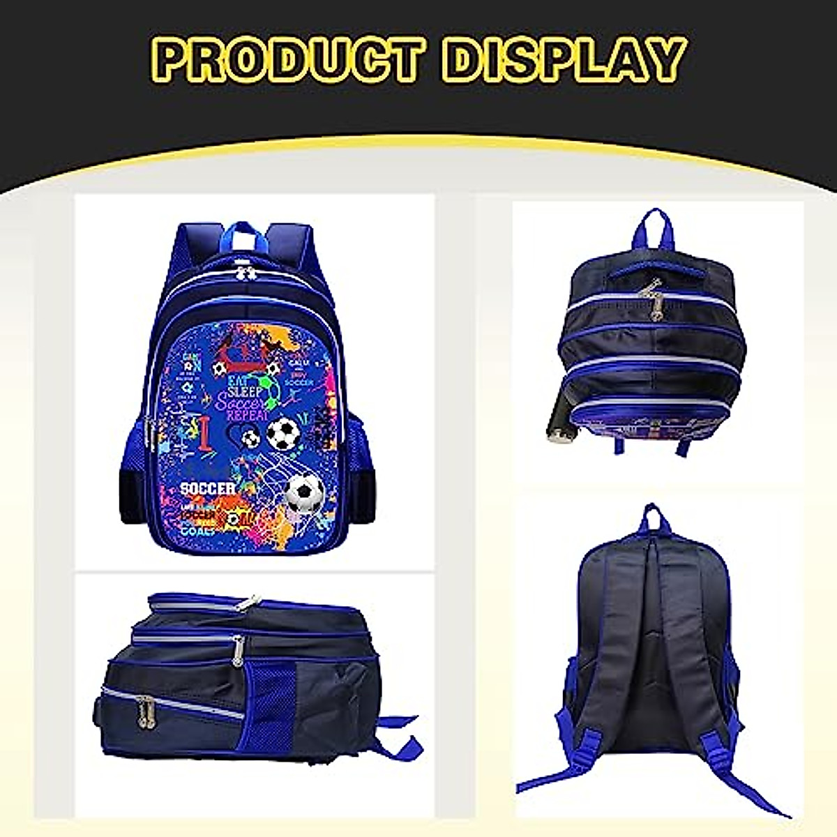 JDEIFKF Soccer Backpack Laptop Backpack For Men Women, Soccer Backpacks Shoulder Bag For Travel Hiking Camping Daypack