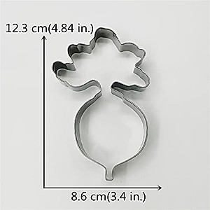 KENIAO Vegetable Radish Cookie Cutter, 4.8", Stainless Steel