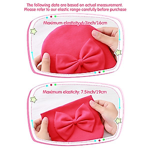 12 Pieces Newborn Baby Hats Mittens Set Bow Beanie Cap Cotton Glove for 0-6 Baby (Vivid Colors)