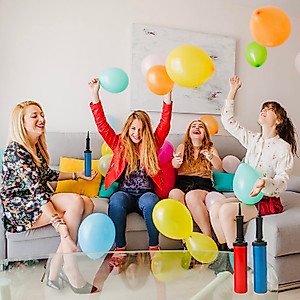 Red & Blue 2-Pack Manual Balloon Pump, Two-Way Handheld Air Pump for Kids’ Party Balloons Supplies Accessories, Balloon Inflator by Hand, Manual Pump for Children's Balloon