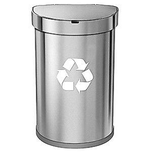 Ignixia (2 Pack) Recycle Sticker for Trash Can to Organize Garbage containers, Recycle Sign Decal Plotter Cut Vinyl Recycle Symbol (White, 3 X 3 Inches)