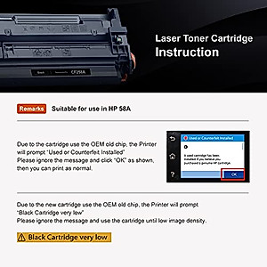 58A Toner Cartridge (with Chip) LemeroSuperx Compatible Replacement for HP 58A 58X CF258A Work for M428FDW M404DN M404N M404 M404DW M428FDN Printer (Black,2 Pack)