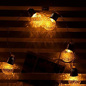 LED Fairy Lights, Crystal Balls Lights Automatic Charging Garden Light Decorative Light Solar Powered String Light for Home Garden Party, Festival