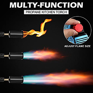 POWERFUL Grill & Cooking Torch,Sous Vide,Propane Kitchen torch, Charcoal Lighter,Kitchen Culinary Grilling Tool,for Searing Steak & Creme Brulee