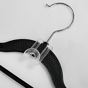Mlici Hanger Hooks Space Saving, 70 Pack Clothes Hanger Connector Hooks, Transparent Stackable Clothes Hangers with Hooks for Closet Organizer (Clear)