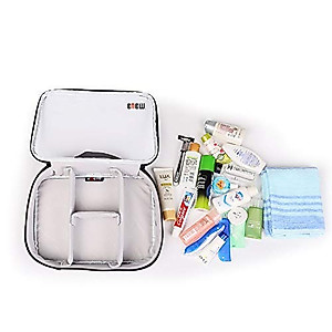 BUBM 3pcs Multi-Functional (S/M/L in One) Electronic Organizer Travel Gadgets Bag for Cables, External Flash Drive, Mouse, Memory Card, Power Bank - Clear