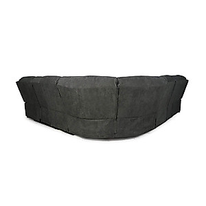 Elountik Modern Sectional Sofa Manual Lift Sofa Reclining Sofa Couch Large Sofa Set (Fabric Gray)