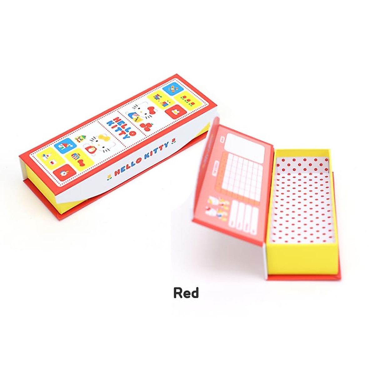 Bandal & Neoul KITTY's Red & Blue Stationery Storage Box (Kitty red)