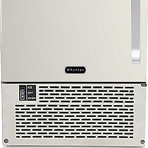 Whynter UIM-502SS Built-in/Freestanding Maker-50lb Capacity Clear Cube Ice Makers, One Size, Stainless Steel/Black