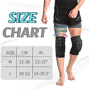 EULANT Volleyball Knee Pads for Men Women, Collision Avoidance Knee Protector Sleeve, Thick Padded Knee Protector for Volleyball Basketball Wresting Gardening Kneeling Works L