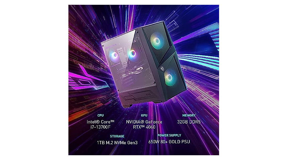 MSI Codex R Gaming Desktop - Intel i7, RTX 4060