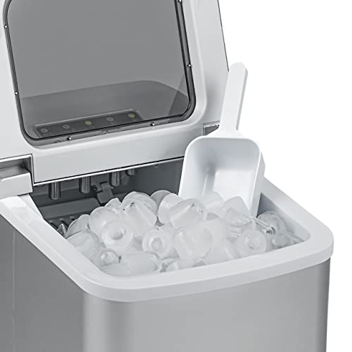 Newair 26 lbs. Countertop Ice Maker, Portable and Lightweight, Intuitive Control, Large or Small Ice Size, Easy to Clean BPA-Free Parts, Perfect for Cocktails, Scotch, Soda and More