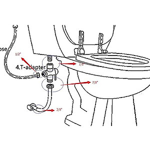 Bidet Toilet Spray Set with Shower Diverter Valve-Handheld Bidet Attachment for Toilet Sprayer Kit-Bathroom Hand Held Muslim Shower for Self Cleaning-Baby Cloth Diaper Sprayer Set